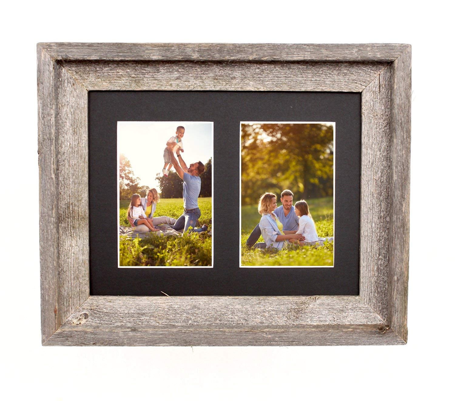 BarnwoodUSA Multi Opening Mat With 100% Up-cycled Reclaimed Wood Frame ...