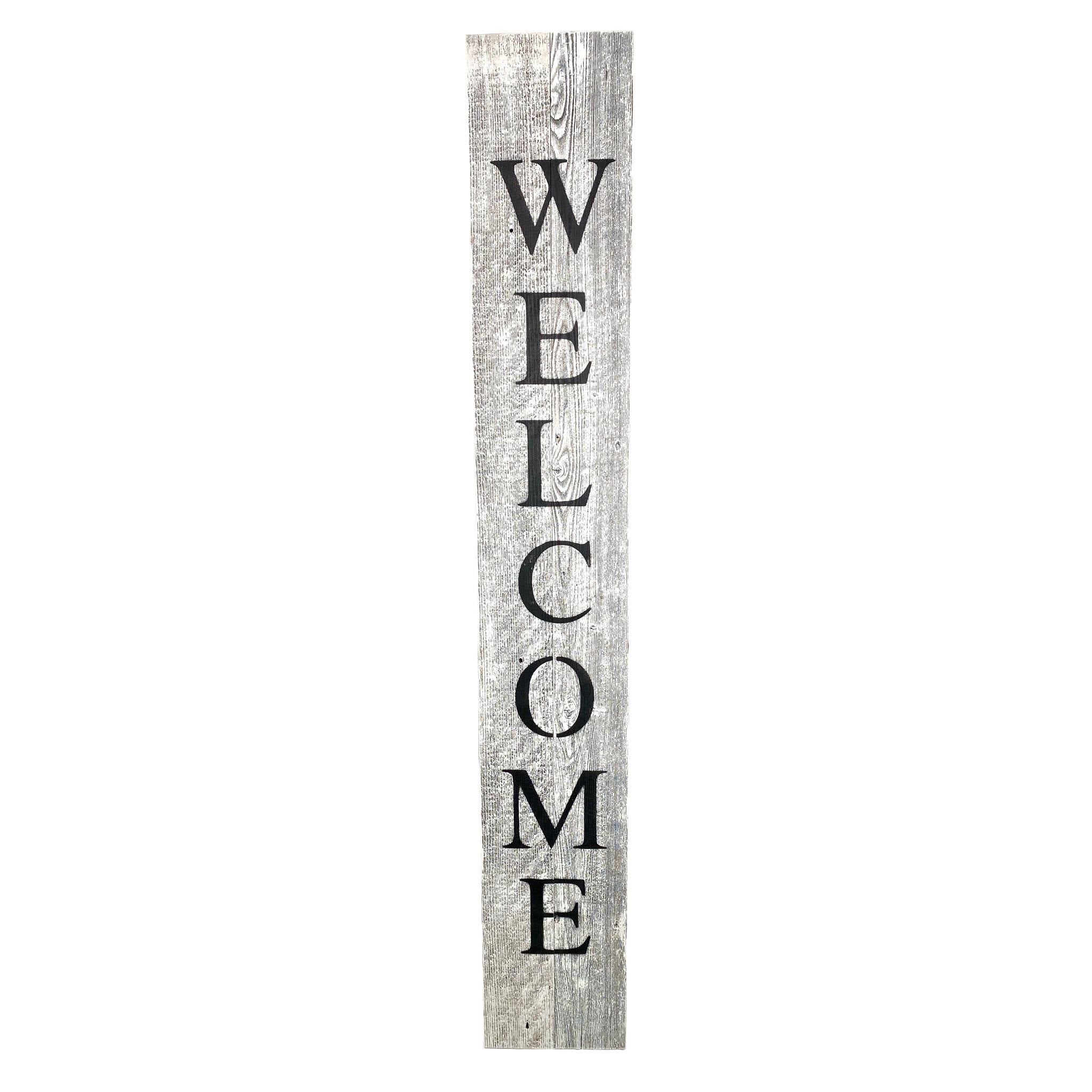 BarnwoodUSA Rustic Farmhouse 5ft Tall Wooden Welcome Sign, Home Decor ...
