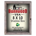BarnwoodUSA Rustic Farmhouse 8" x 10" Weathered Gray Shadow Box Display ...