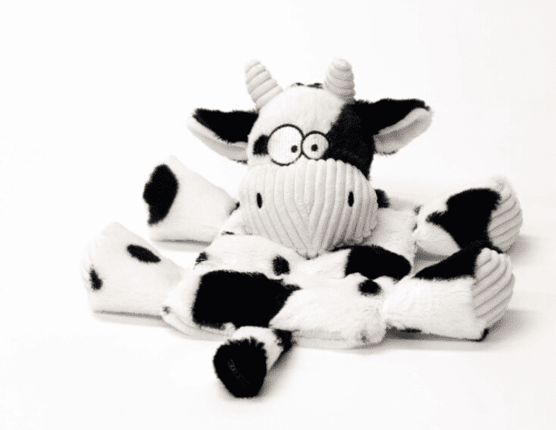Steel Dog Barnyard Buddy Cow Dog Toy – Plush with Squeakers, Crinkle ...