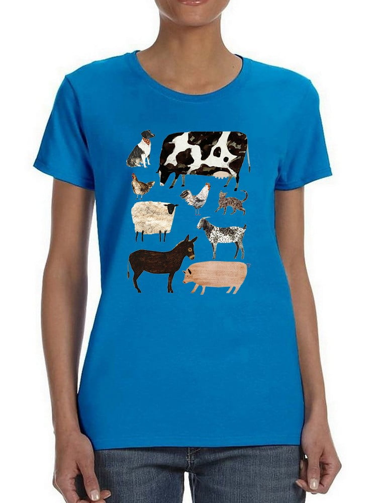 Barnyard Buds I. T-Shirt Women -Victoria Borges Designs, Female Large - Walmart.com