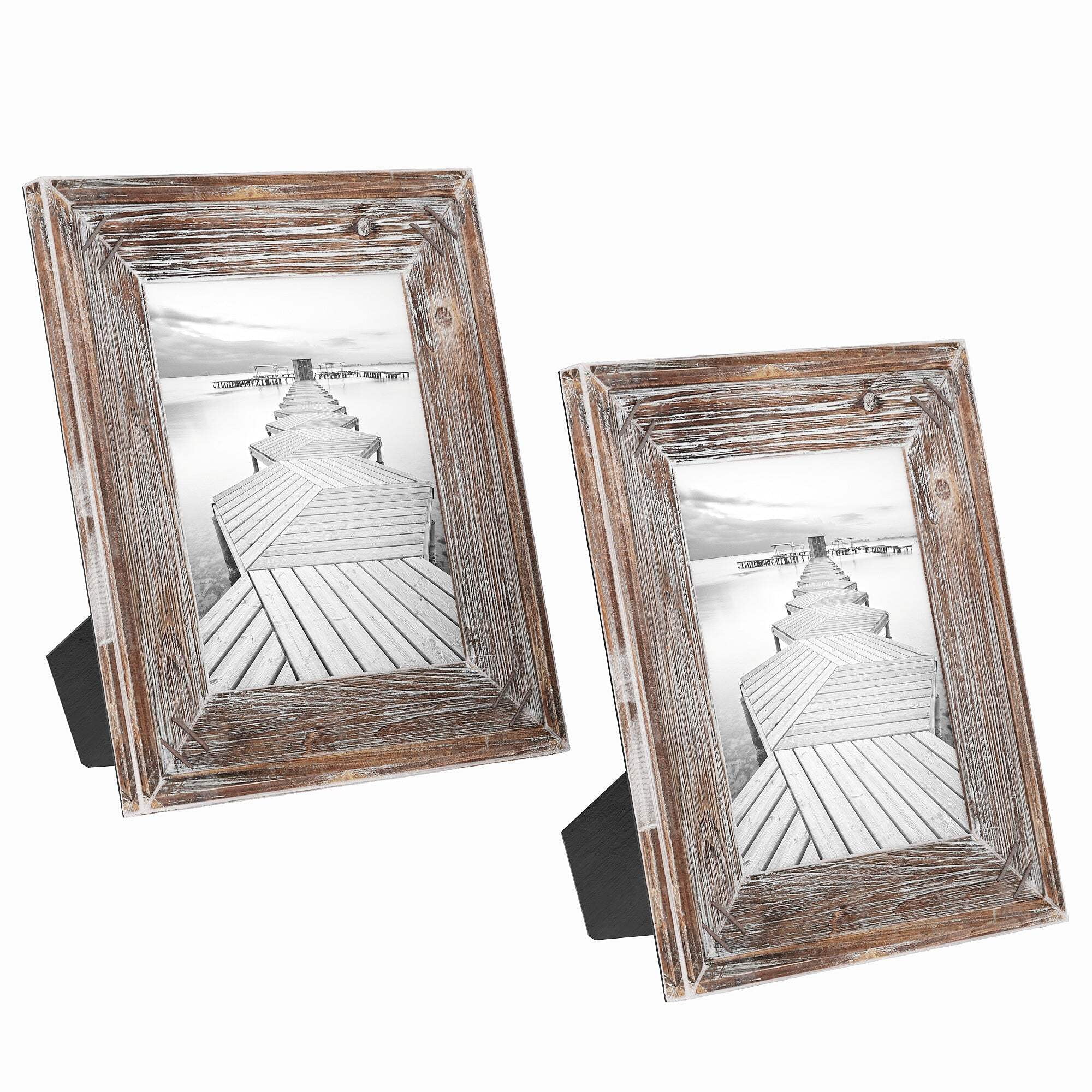 Barnyard Designs 8x10 Rustic Farmhouse Weathered Wooden Picture Frame ...