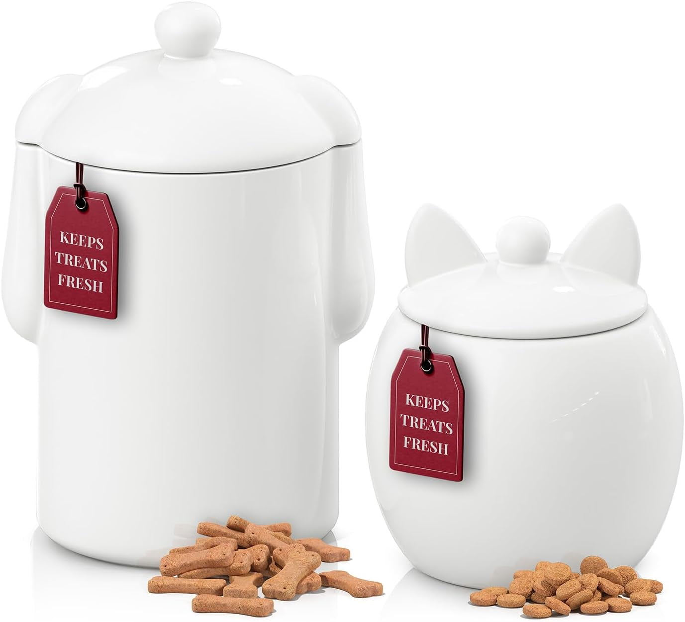 Barnyard Designs Dog and Cat Treat Container Set of 2 – Airtight ...