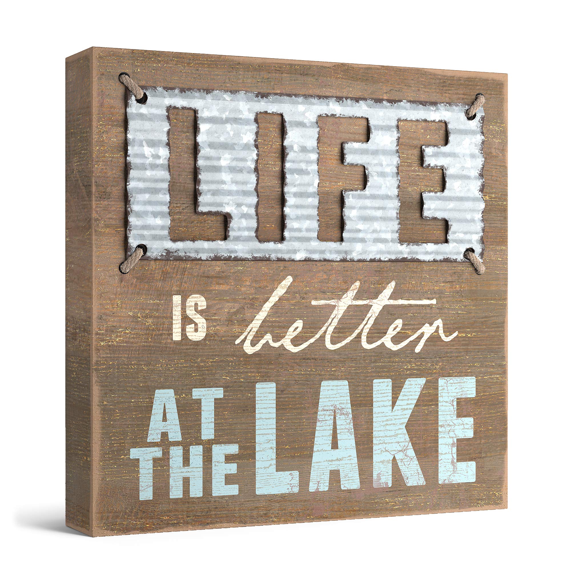 Barnyard Designs 'Life Is Better At the Lake' Wooden Box Sign ...