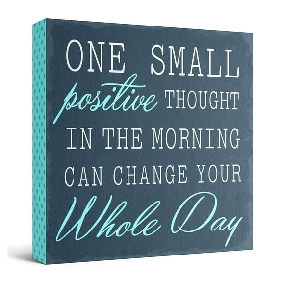 Barnyard Designs 'One Small Positive Thought' Wooden Box Sign ...