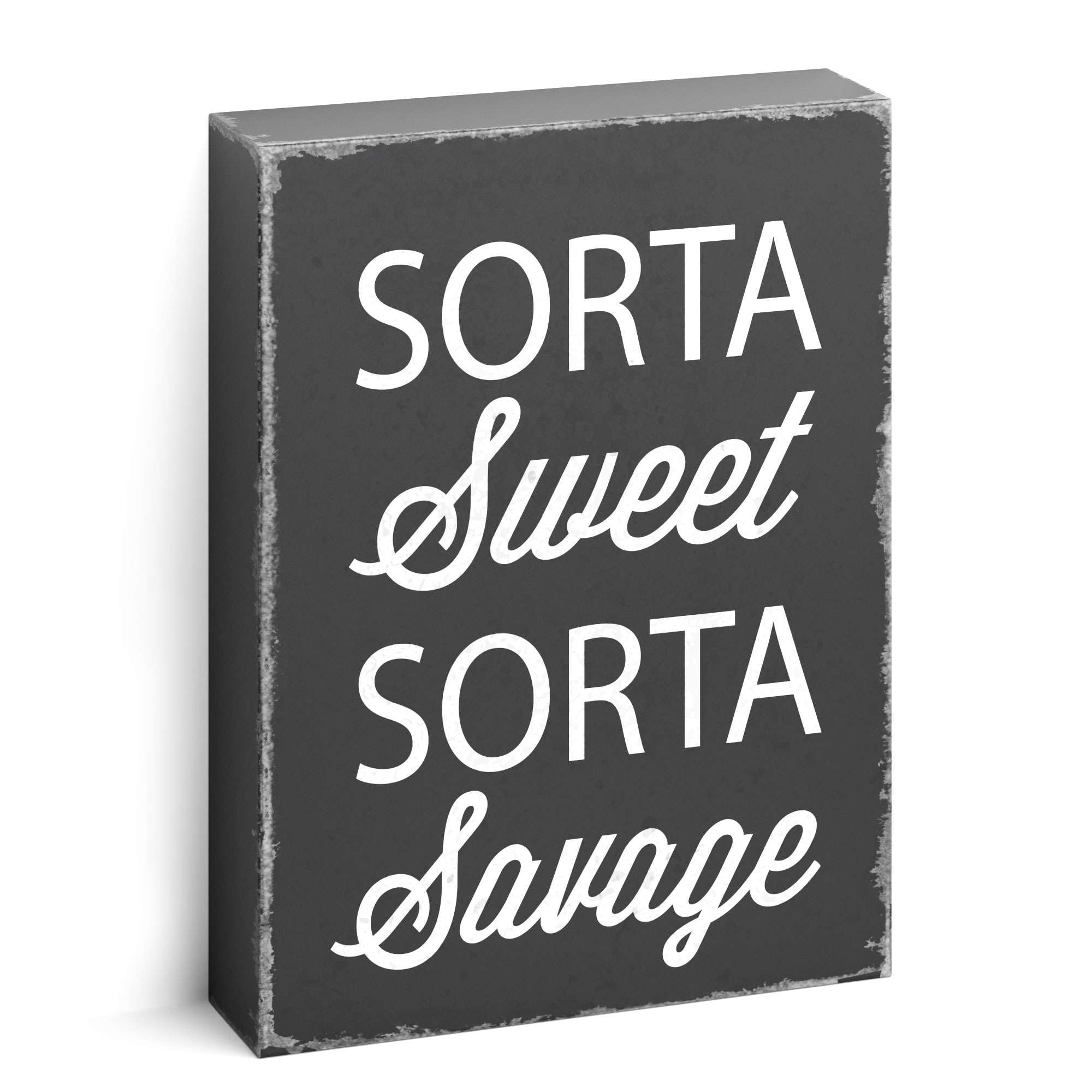 Barnyard Designs 'Sorta Sweet Sorta Savage' Wooden Box Sign ...