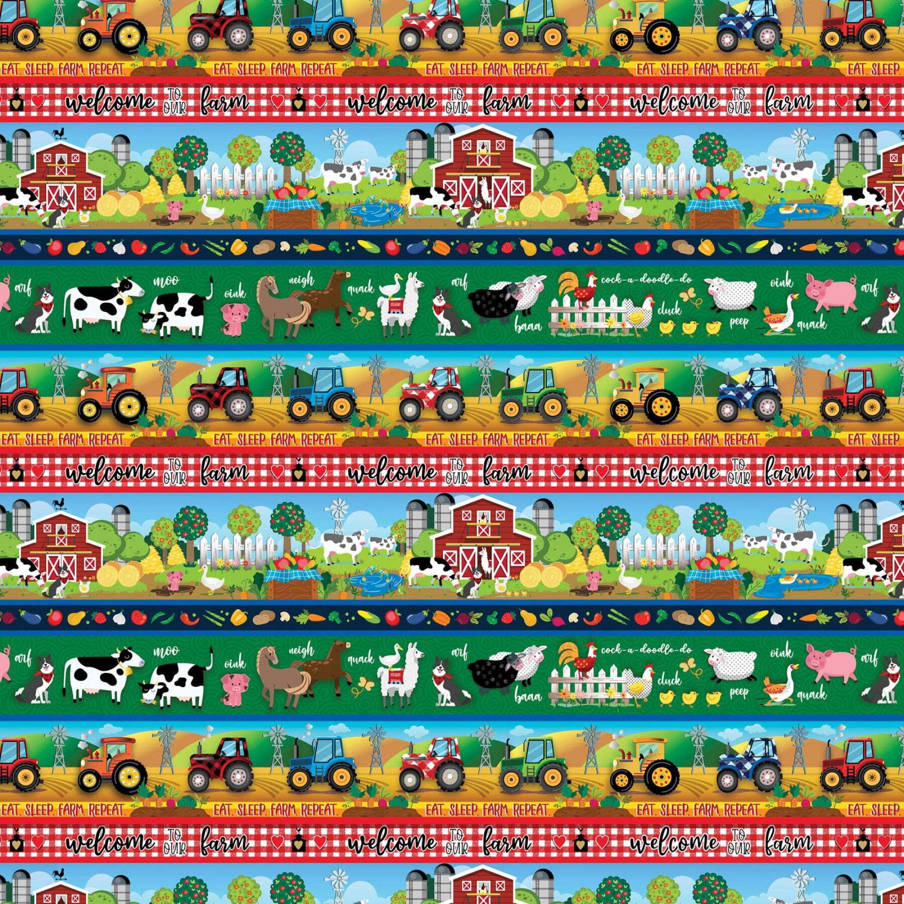 Barnyard Rules Barnyard Stripe Cotton Fabric - Walmart.com