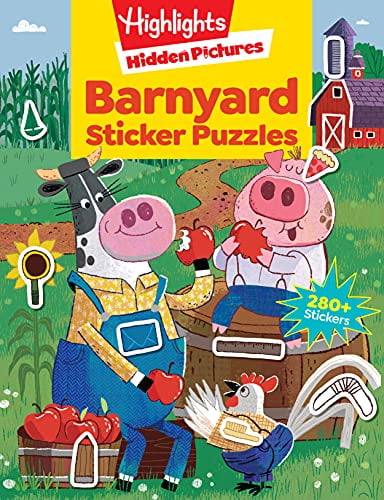 Pre-Owned Barnyard Sticker Puzzles Highlights Hidden Pictures by ...