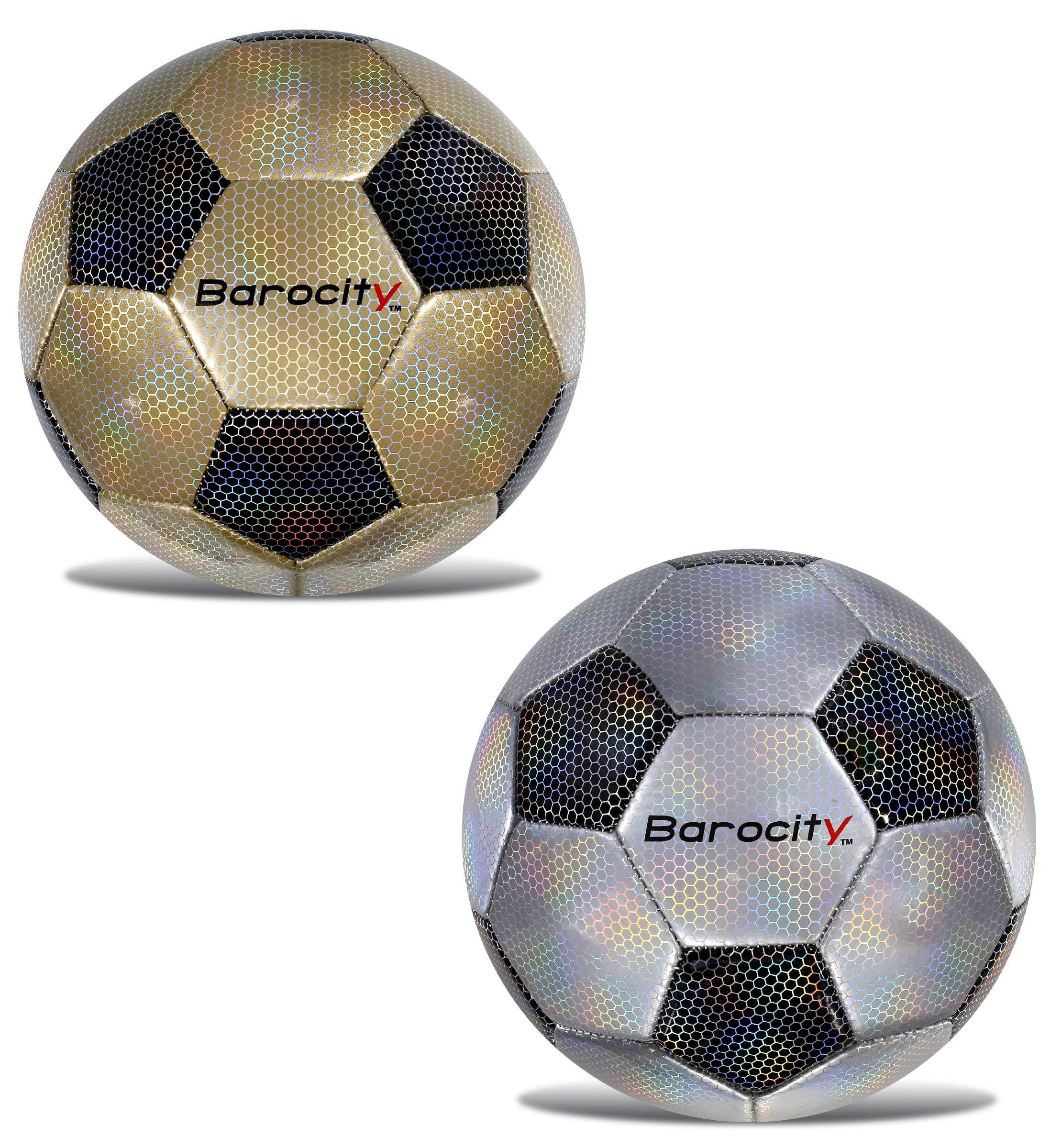 Barocity Classic Modern Pattern Soccer Balls Set of 2 - Classic Gold ...