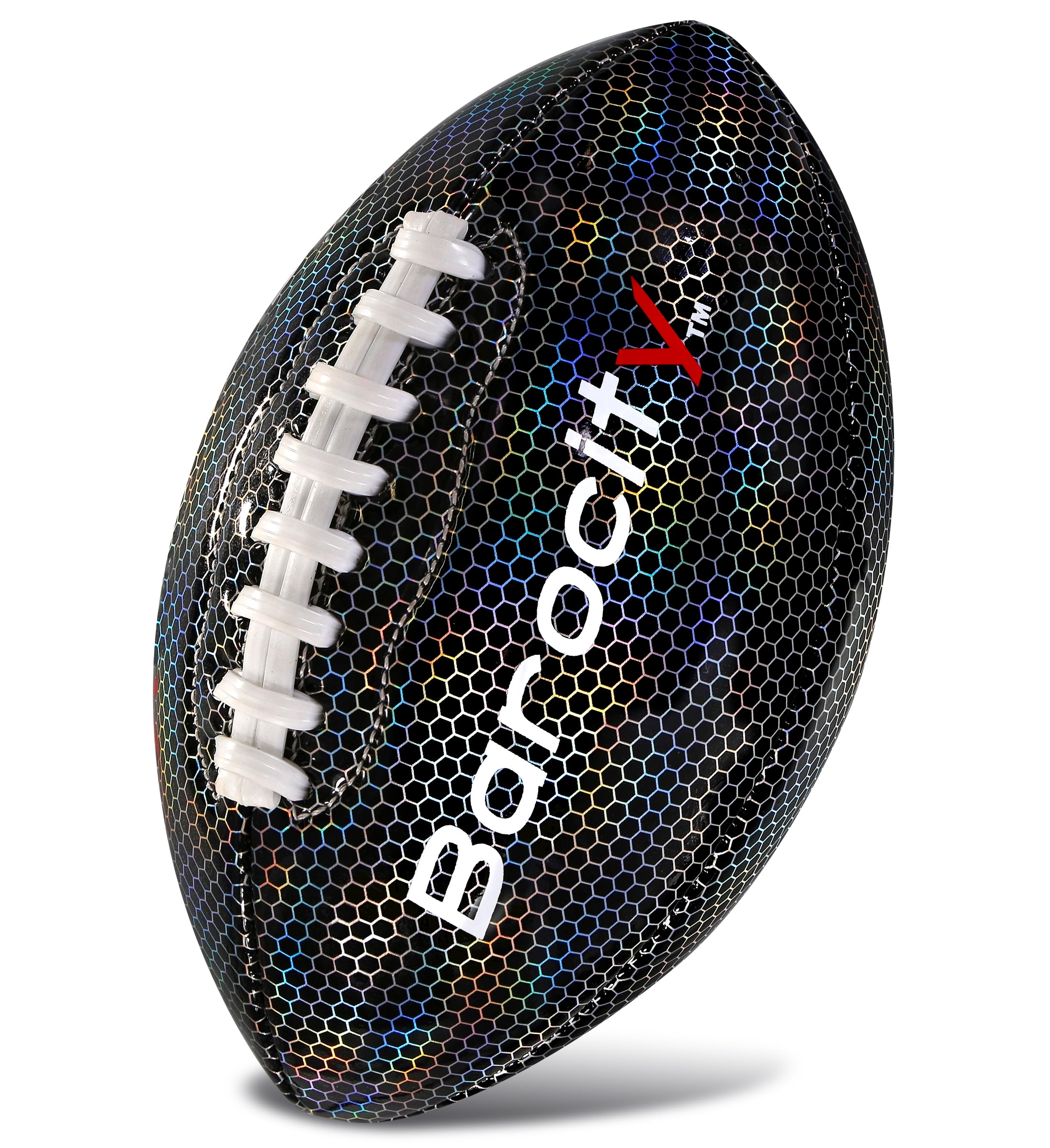 Puzzled Barocity Pee Wee Size 3 Football with Reflective Rainbow Hex ...