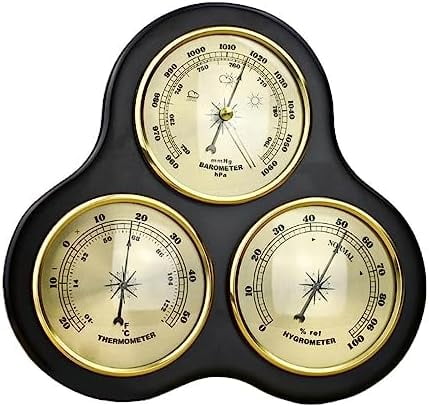 Barometer Thermometer Hygrometer - 3 in-1 Wall Hanging Dial Type ...