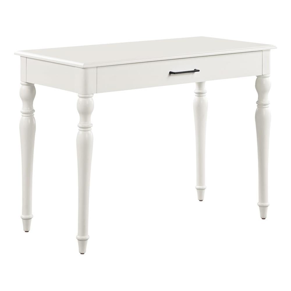 Baron Study Desk 40"x20" w/ Drawer in Antique Wood White - Walmart.com