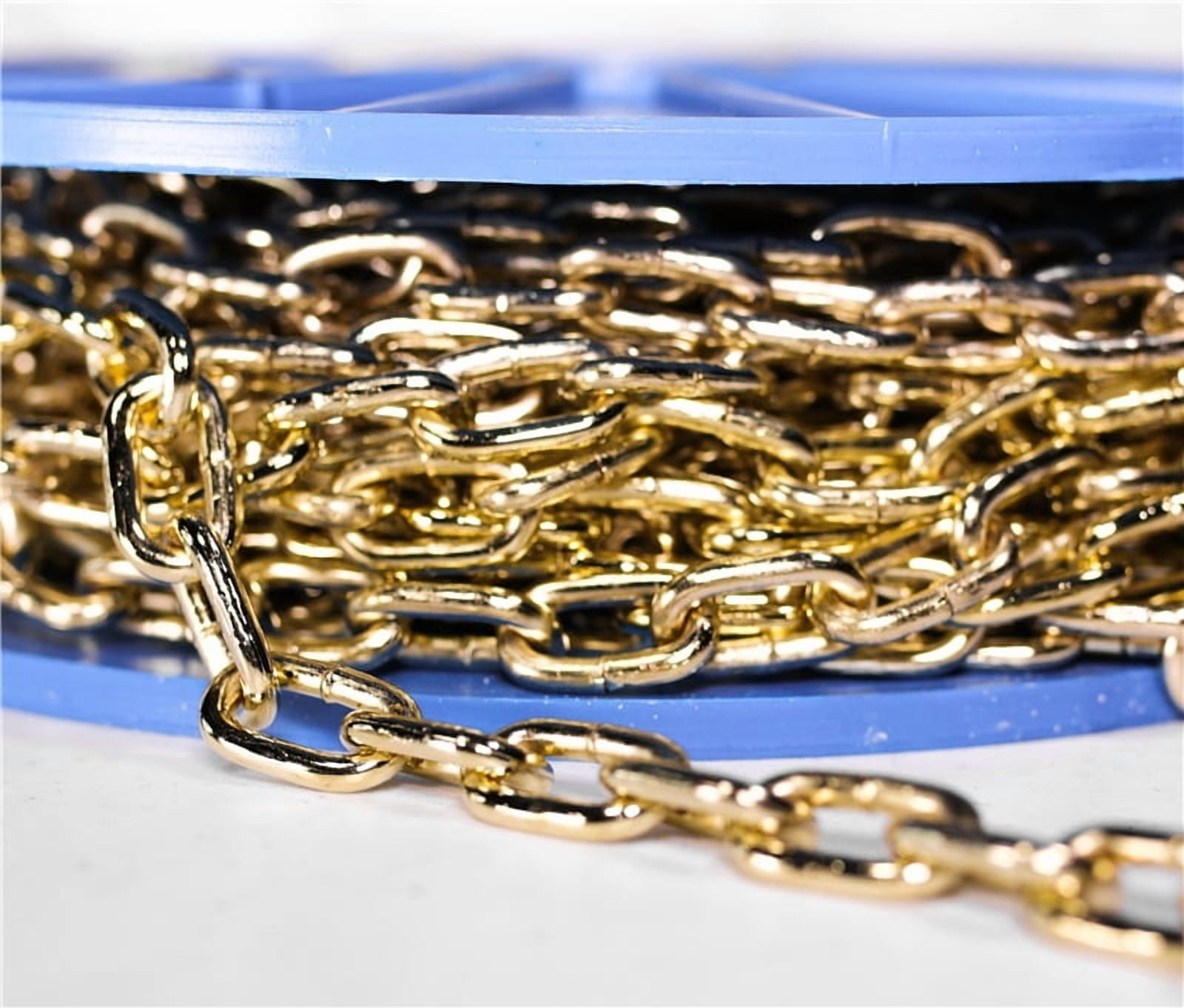Baron 50 ft. Straight Link Steel Machine Chain 0.14 in. D X 50 ft. L ...