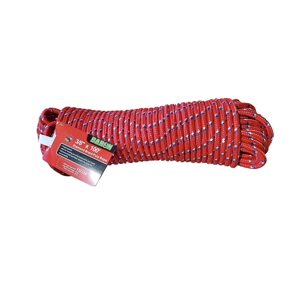 BARON MFG 52217 ROPE POLY DB 3/8INX100FT - Walmart.com