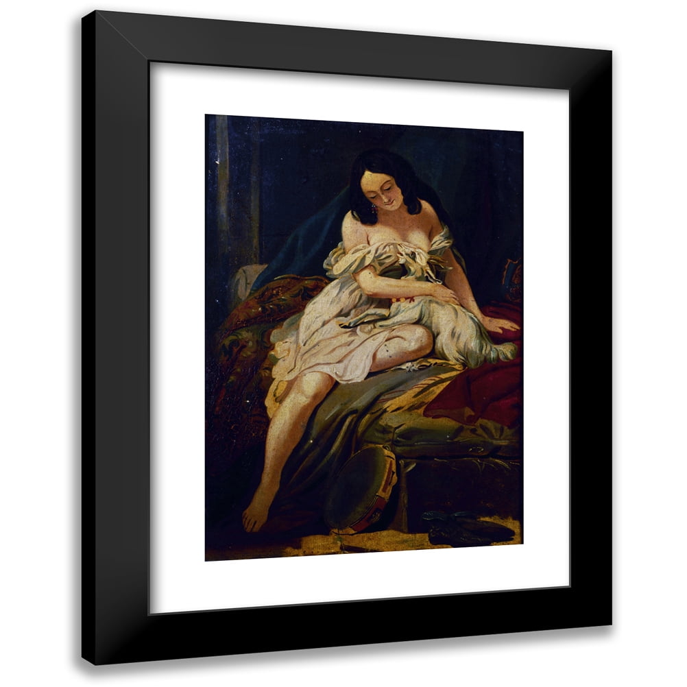 Baron Charles de Steuben 14x18 Black Modern Framed Museum Art Print Titled - Sketch for the ...