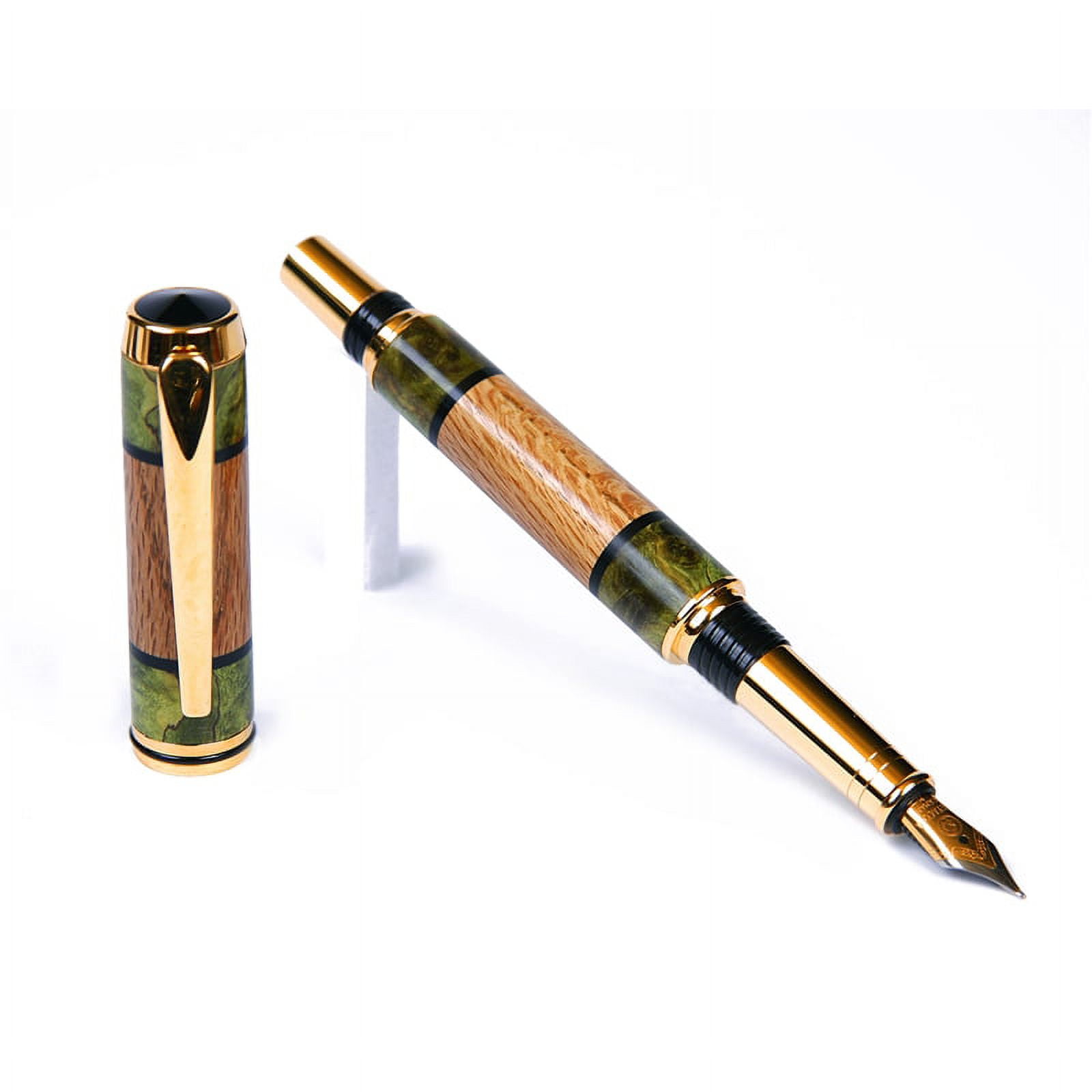 Baron Fountain Pen - White Oak with Green Inlay - Walmart.com