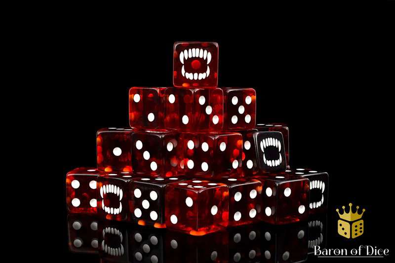 Baron Of Dice 6-Sided d6 Bloody Bite Dice Pack - Walmart.com
