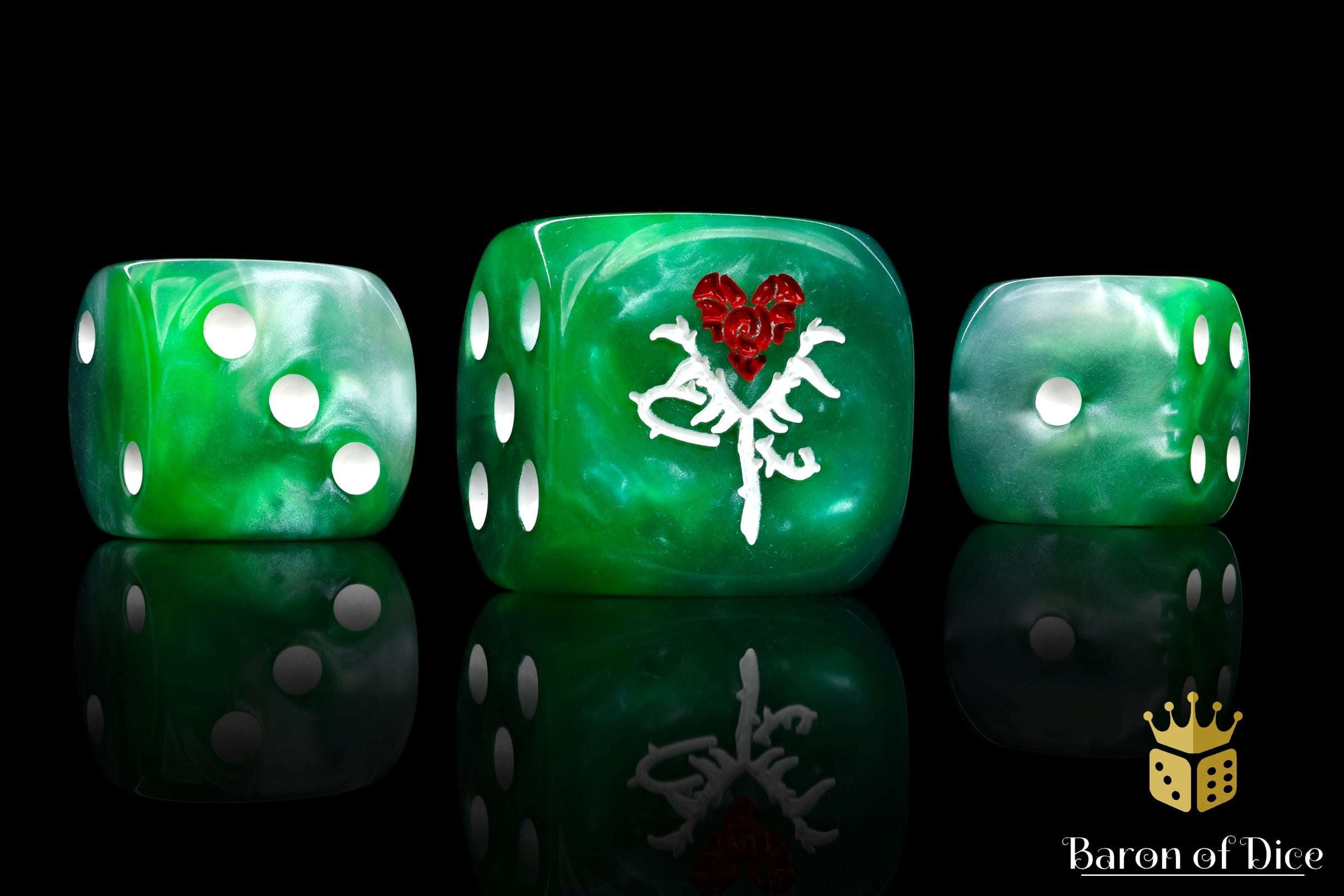 Baron Of Dice 6-Sided d6 Reincarnate Dice - Rose Dice Pack (Rounded ...