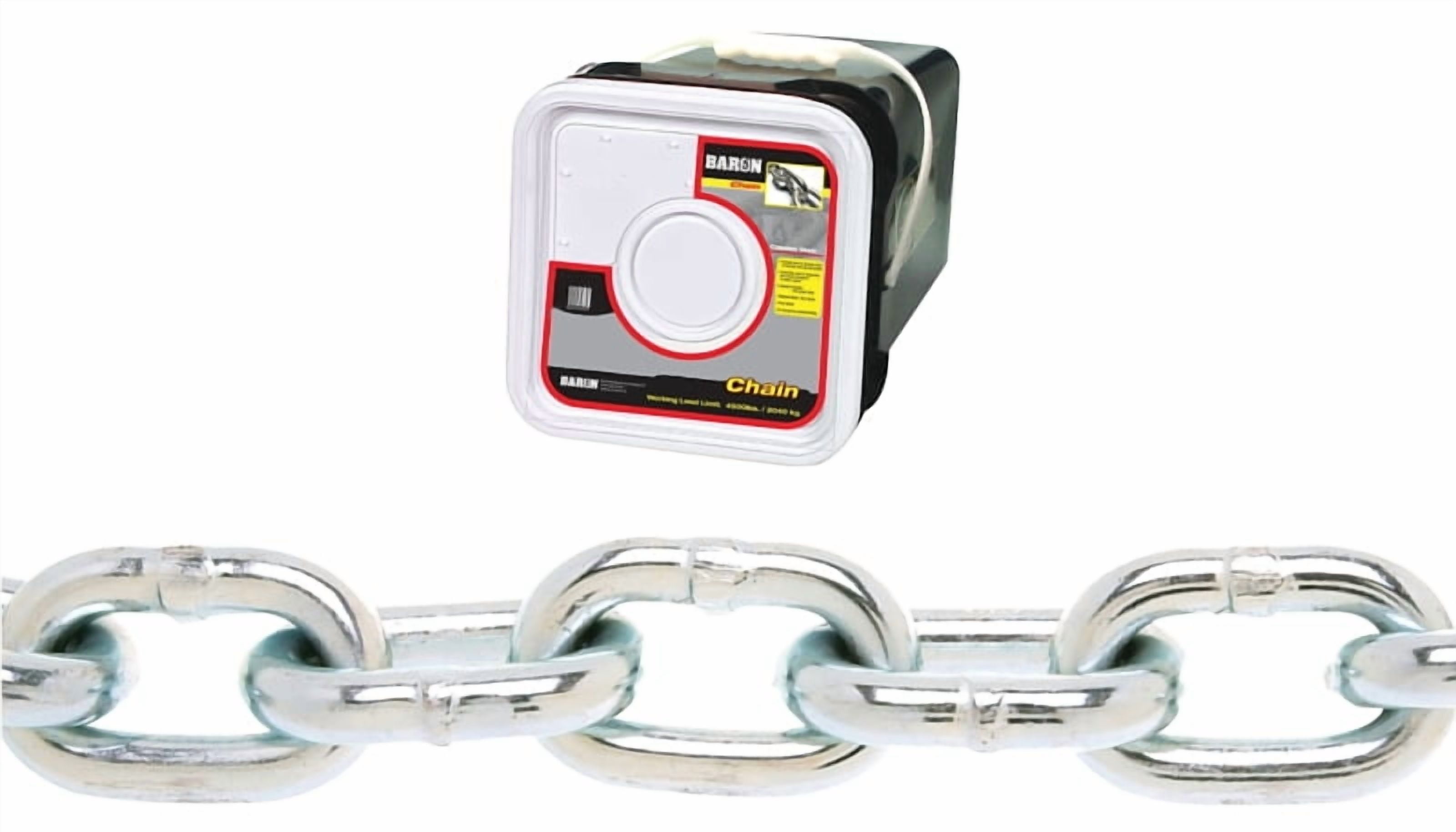 Baron 75 ft. Welded Steel Proof Coil Chain 5/16 in. D X 75 ft. L ...