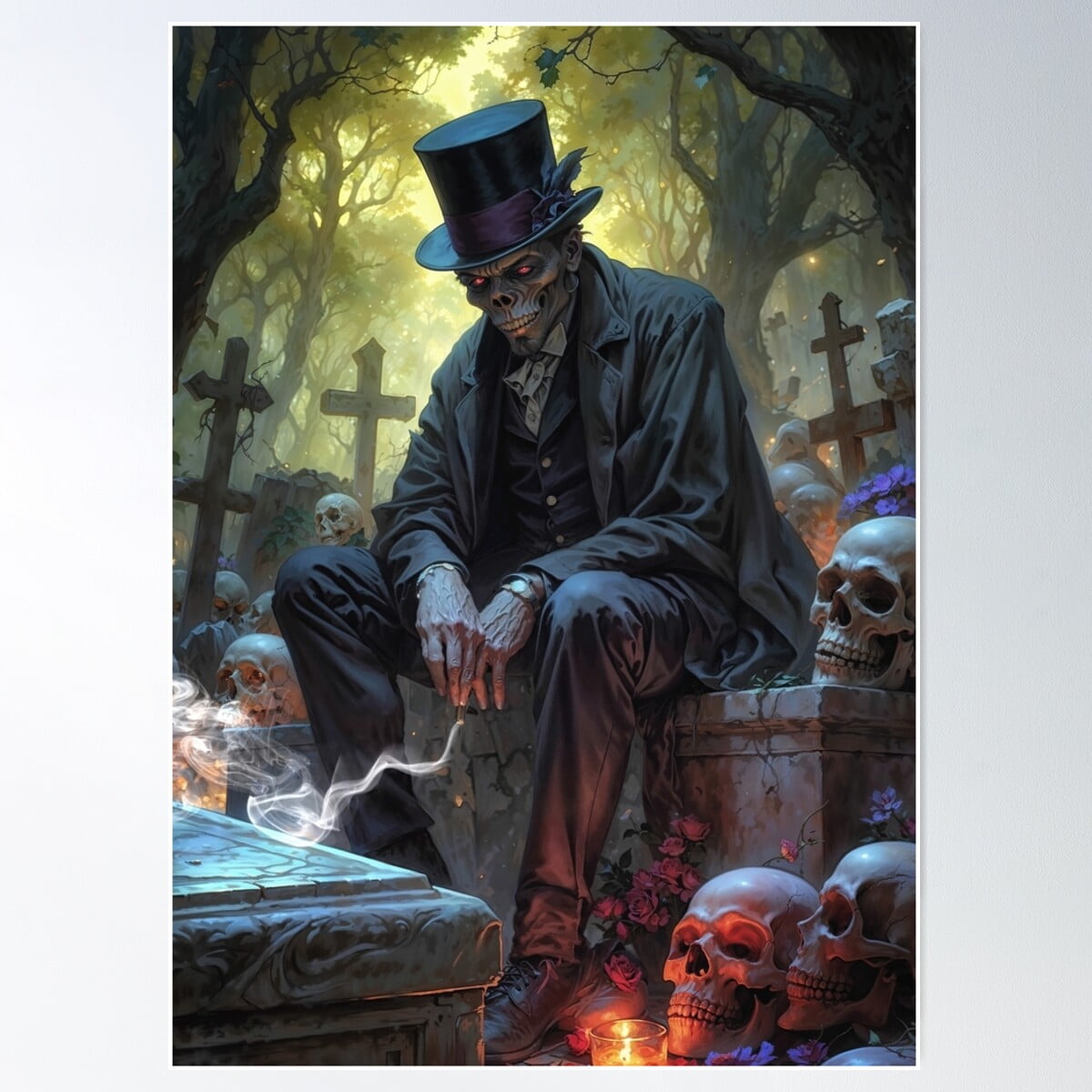 Baron Samedi Poster Wall Art, Modern Wall Decor For Living Room Bedroom ...