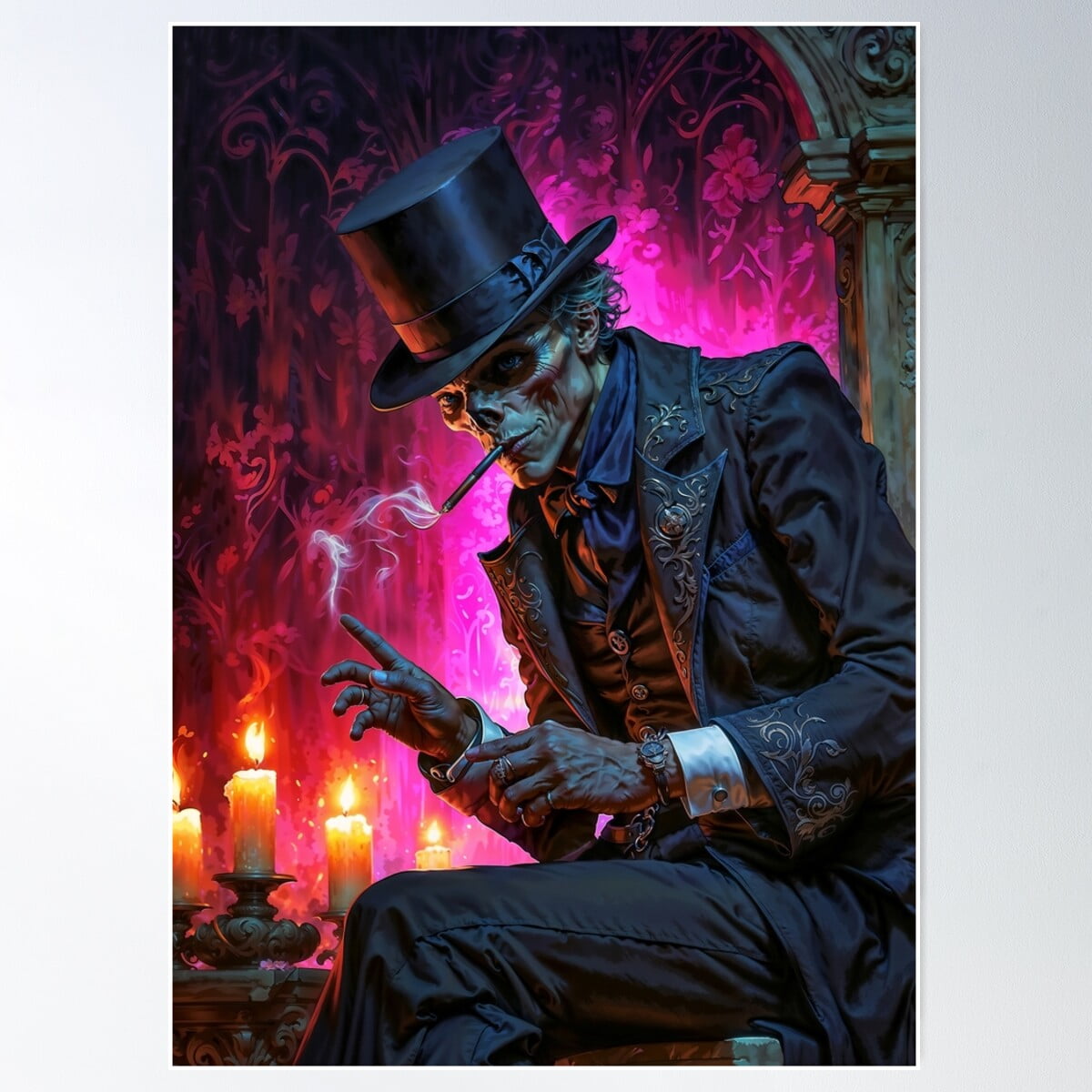 Baron Samedi Poster Wall Art, Modern Wall Decor For Living Room Bedroom ...