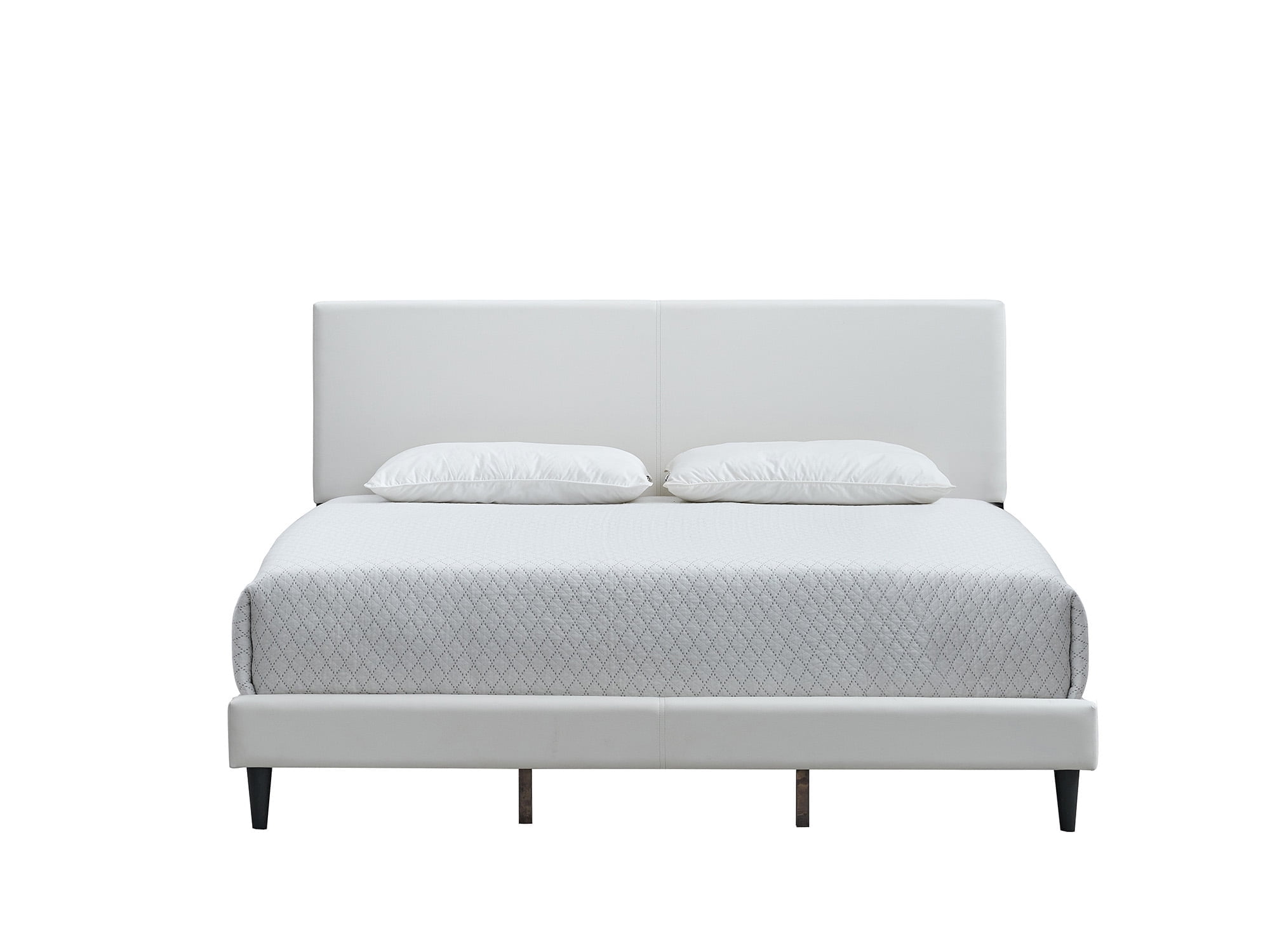 Baron White Wood Frame Full Panel Bed - Walmart.com