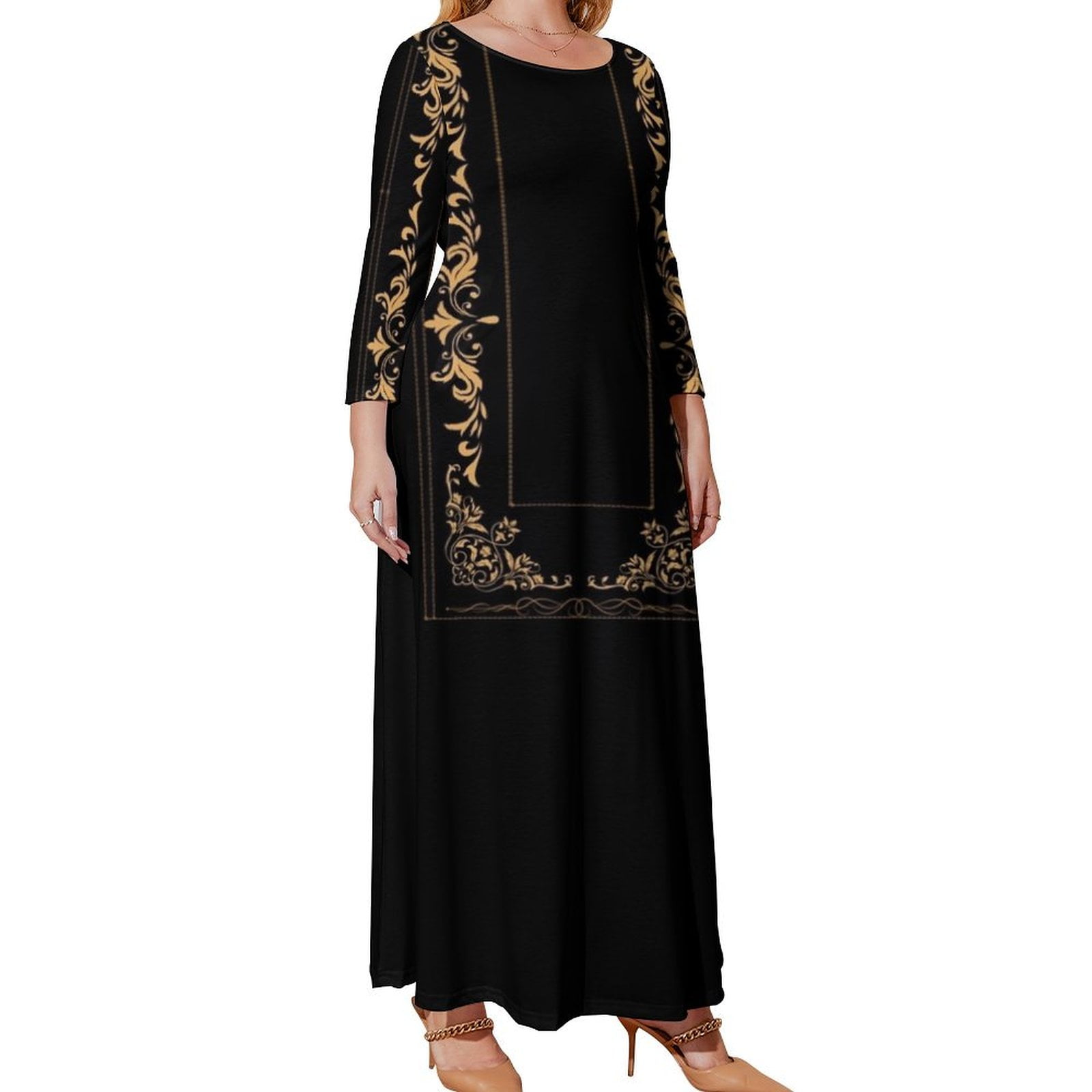 Barong Tagalog Print- Filipino Long Sleeved Dress cute dress elegant ...