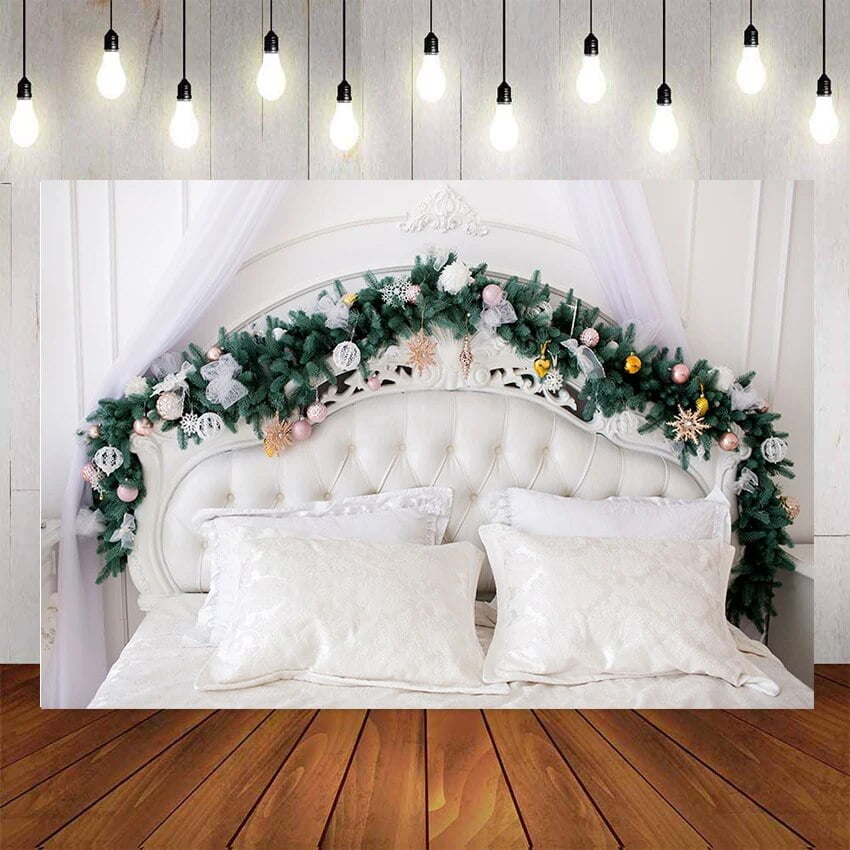 Baroque Bed Headboard Tufted Bed Photography Backdrops Thin Vinyl ...