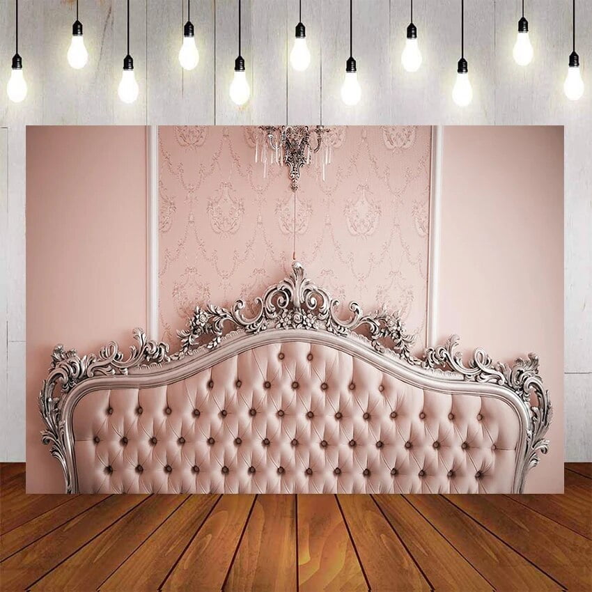 Baroque Bed Headboard Tufted Bed Photography Backdrops Thin Vinyl ...