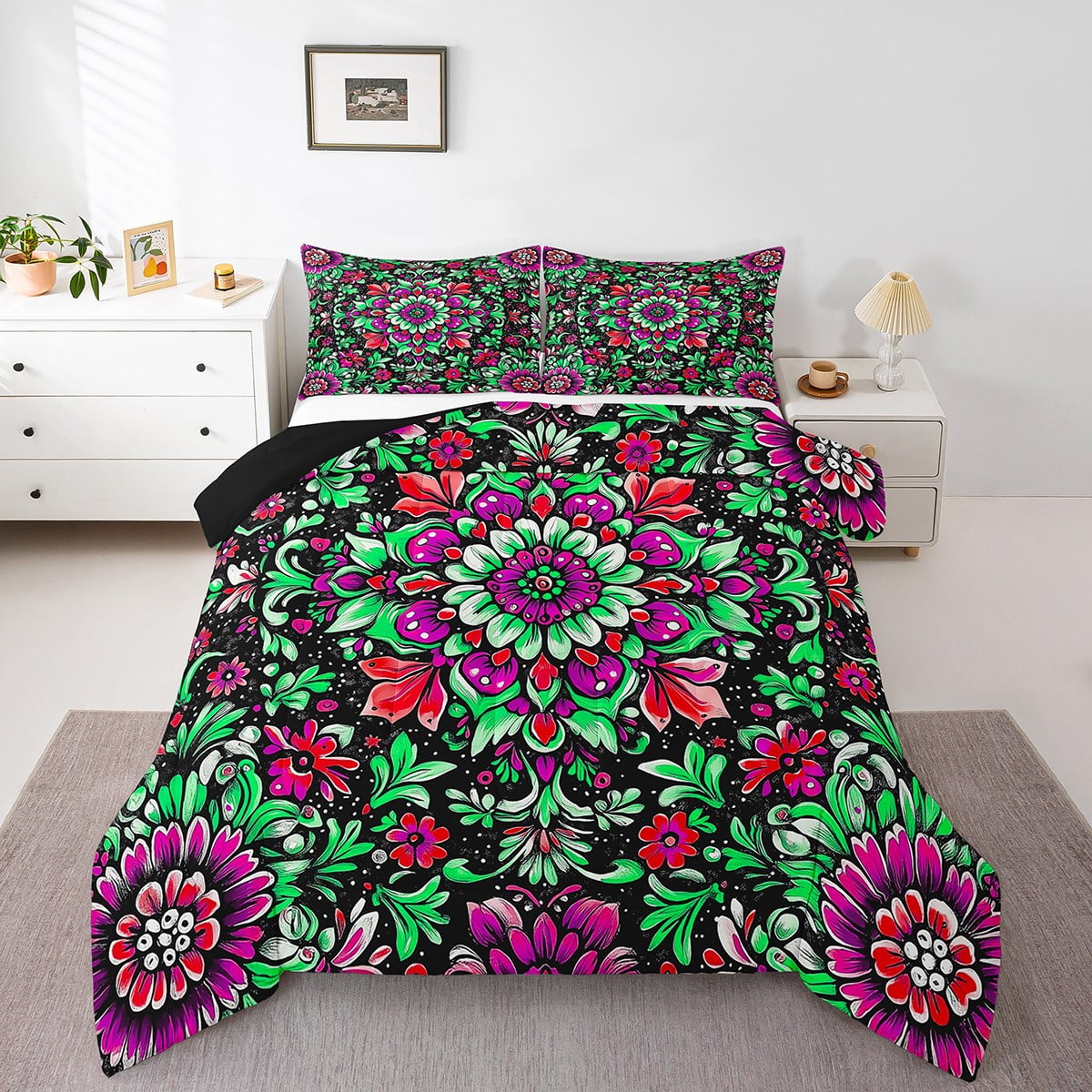 Baroque Bedding Twin Size,Vintage Victorian Mandala Comforter Set ...