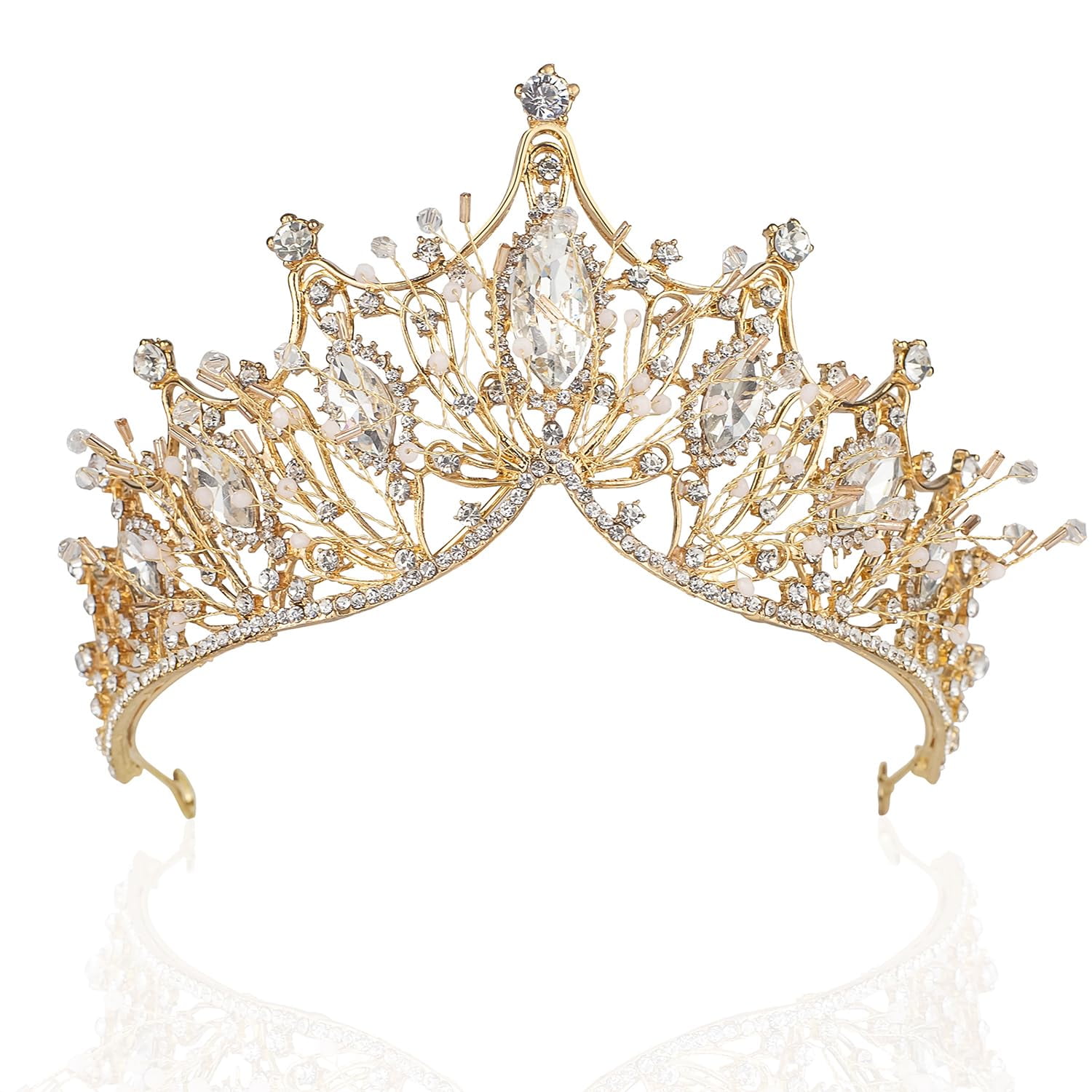 Baroque Black Queen Crown for Women, Dark Gothic Princess Tiaras and ...