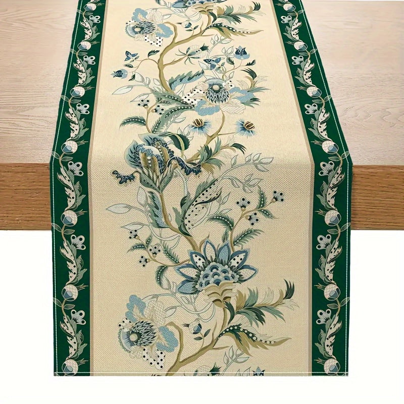 Baroque Bohemian Style Linen Table Runners Dresser Scarf Table r ...