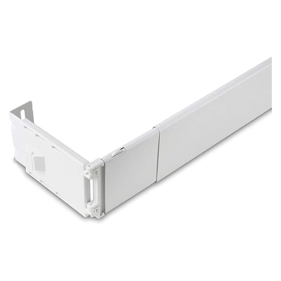 Baroque Bonanza 2-1/2" Wide Pocket Curtain Rod -84 Inch, White Finish ...