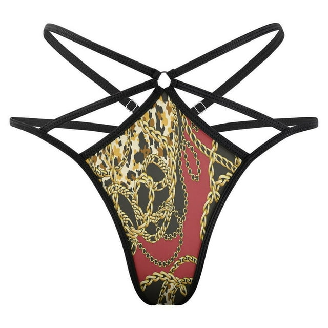 Baroque Chain Open Type Women's Panties Crotch Opening G-strings Thongs ...