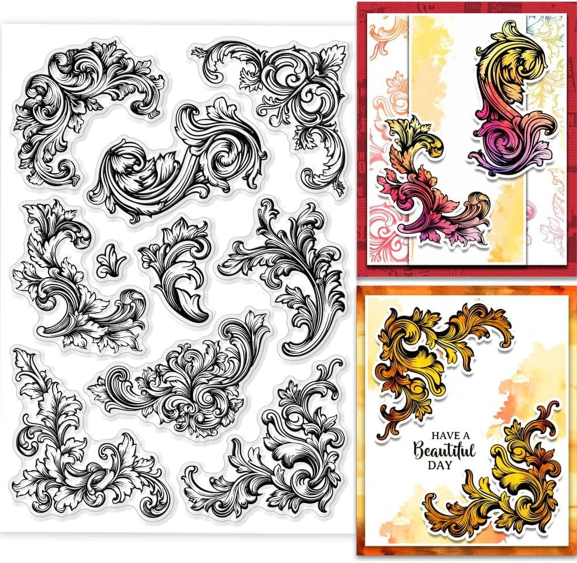 Baroque Corner Clear Stamps Retro Corner Silicone Stamp Seals European ...