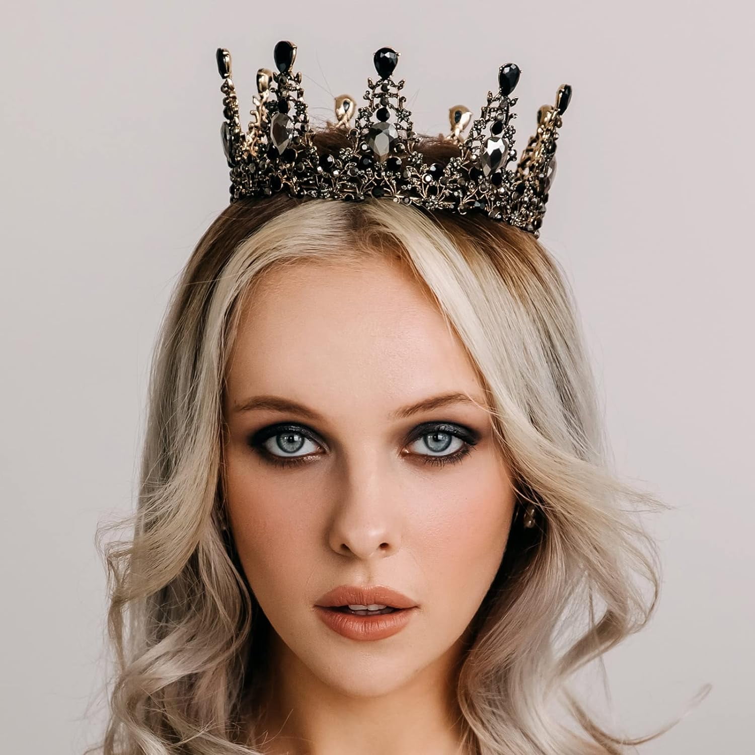 Baroque Crowns for Women Queen Crown Gothic Tiara Crystal Crown for ...