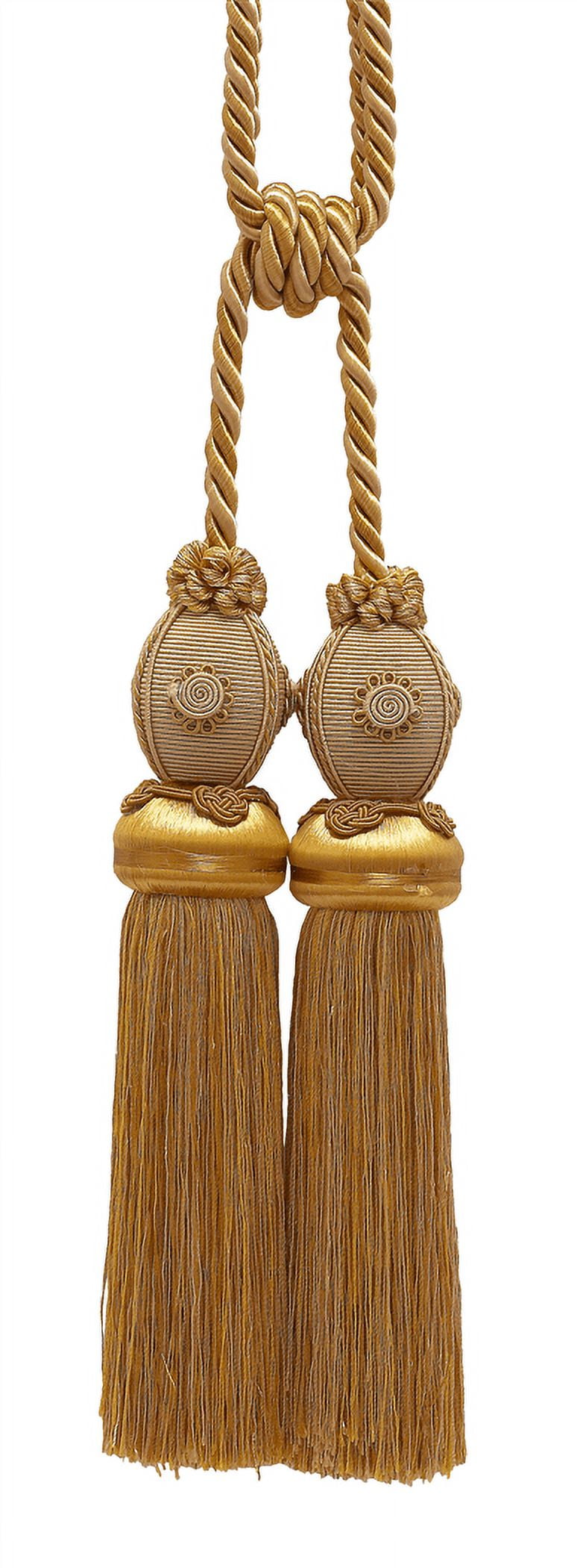 Baroque Decorative Double Curtain & Draperys with Rosettes Tassel ...