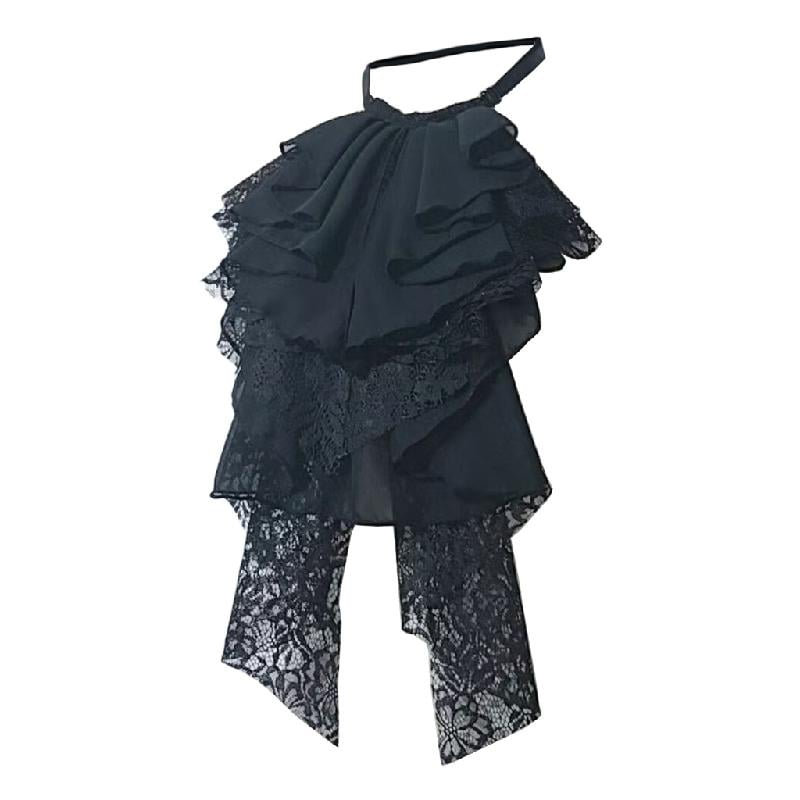 Baroque Era Ornate Faux Jabot Collar Lace Ruffle Necktie for Theater ...