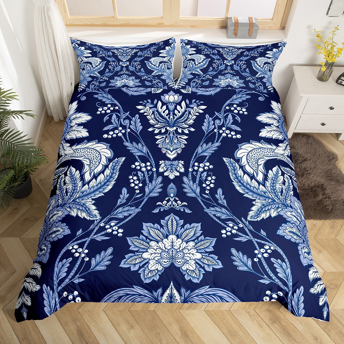 Baroque Floral Duvet Cover For Kids Boys Adults Men,Baroque Damask ...