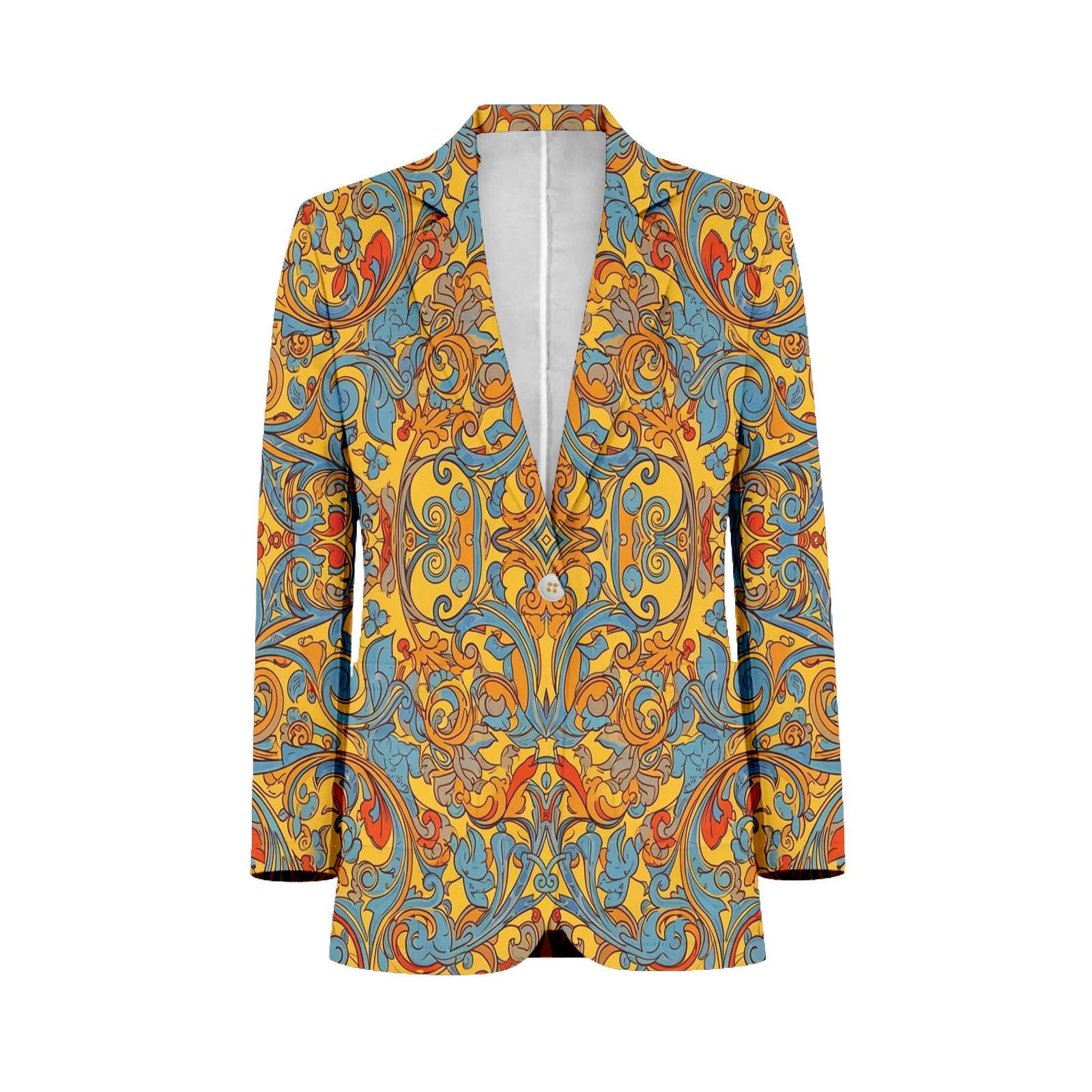 Baroque Floral Pattern Mens Suits Shawl Collar Slim Fit Suit Mens Groom ...