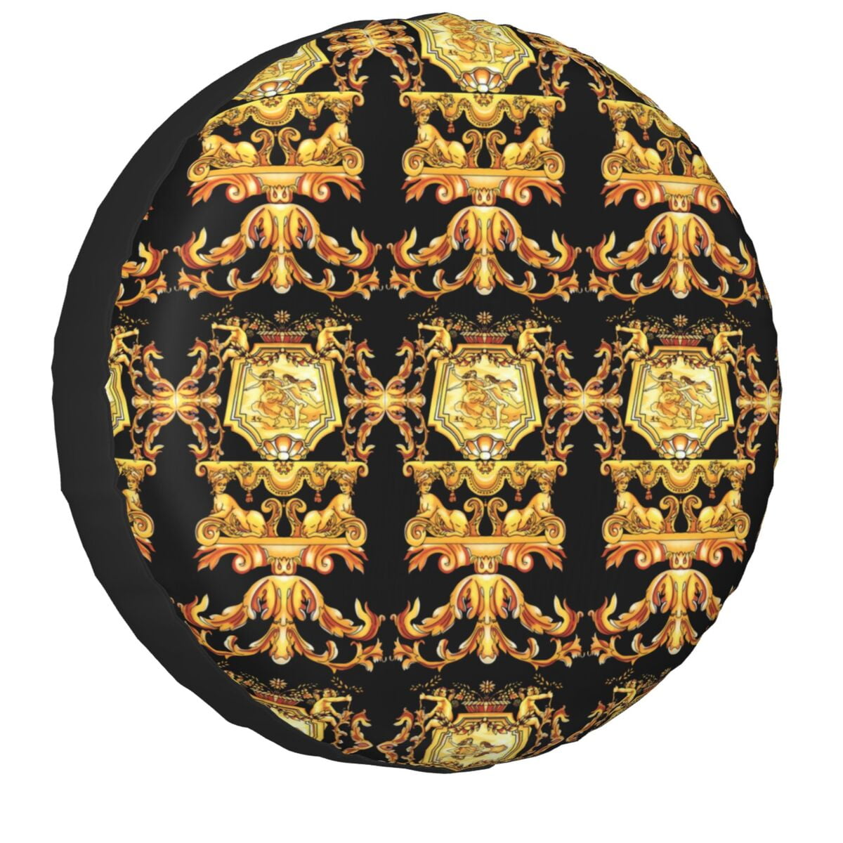 Baroque Floral Pattern Spare Tire Cover Bag Pouch for European Rococo ...