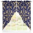 Baroque Floral Sheer Curtains Swag Valances for Windows Abstract Floral ...