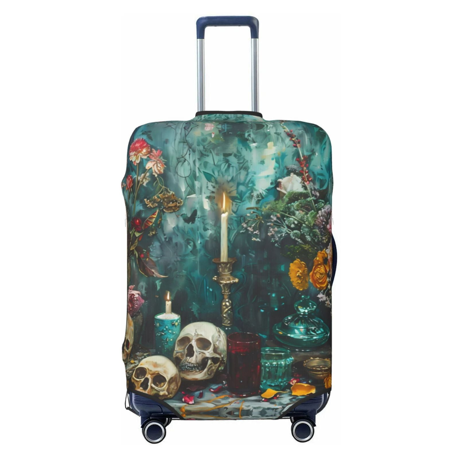 Baroque Floral Still Life Luggage Covers Protector, Scratch Resistant ...