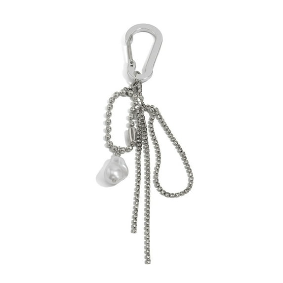 Baroque Inspired Keychain With Faux Pearls Sturdy Alloy Claw Chain ...