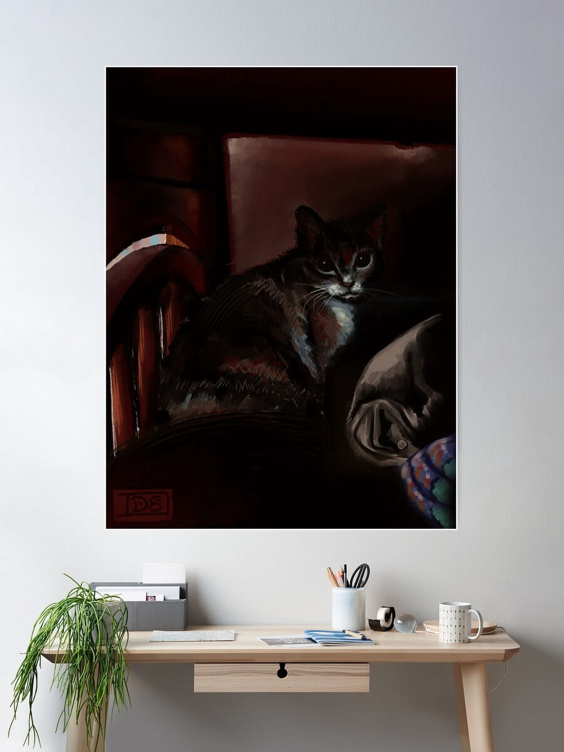 Baroque Kitty Poster Wall Art Modern Wall Decor For Living Room Bedroom ...