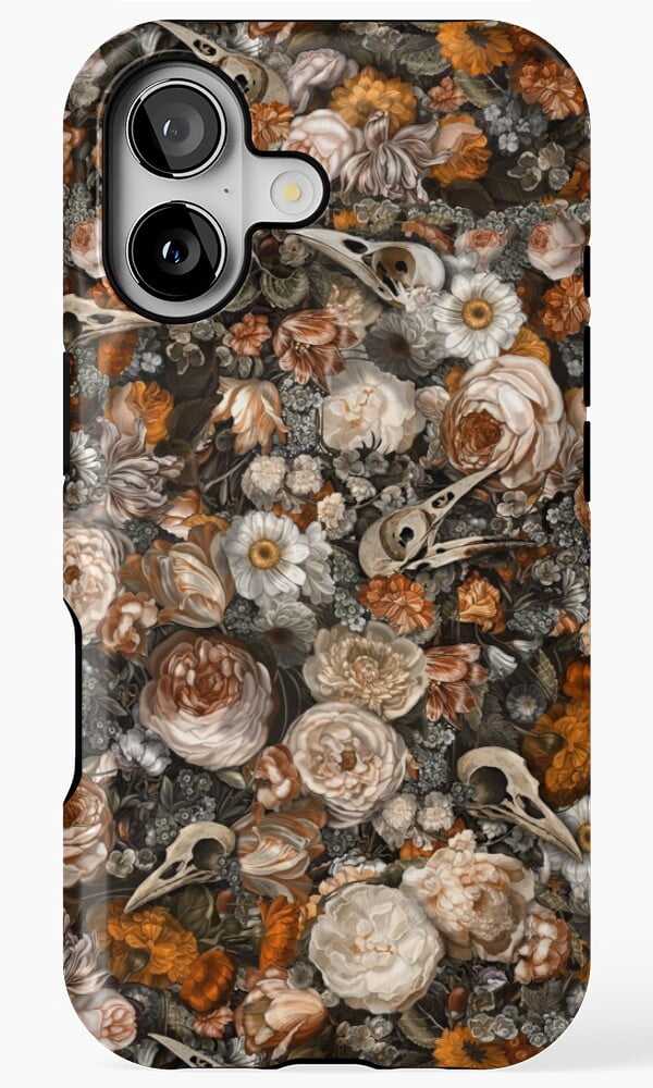 Baroque Macabre Gothic Aesthetic Skeleton Art Phone Case for iPhone 17 ...