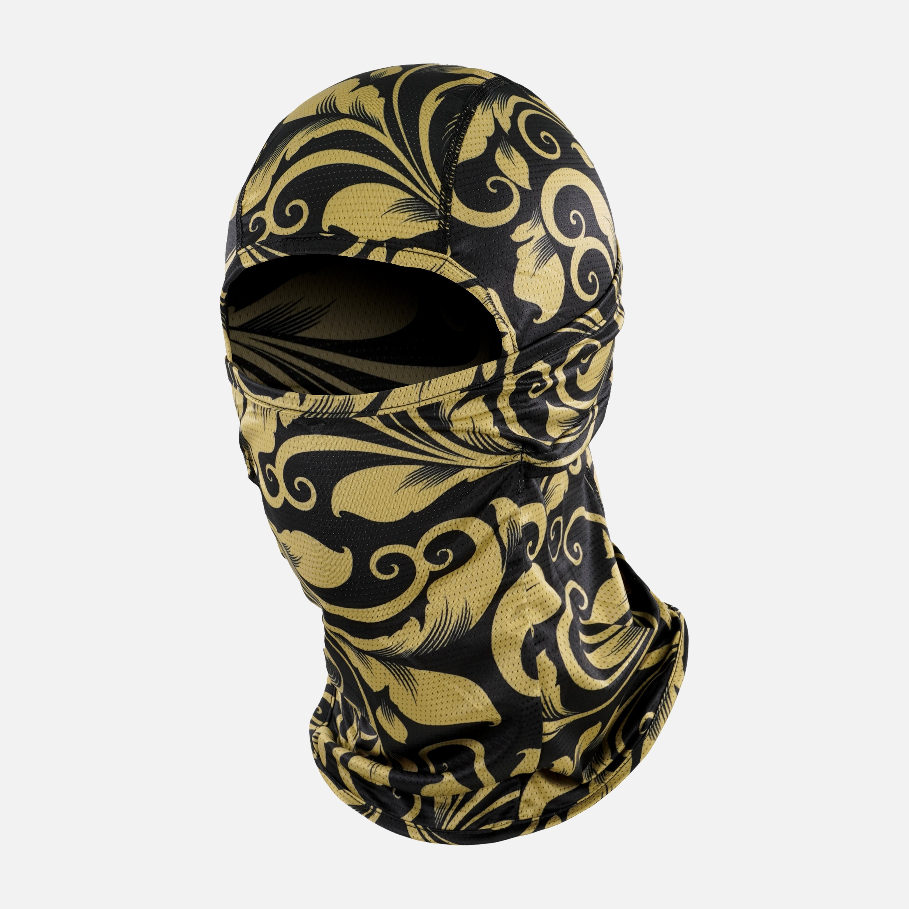 Baroque Old Gold And Black Loose Fitting Shiesty Mask