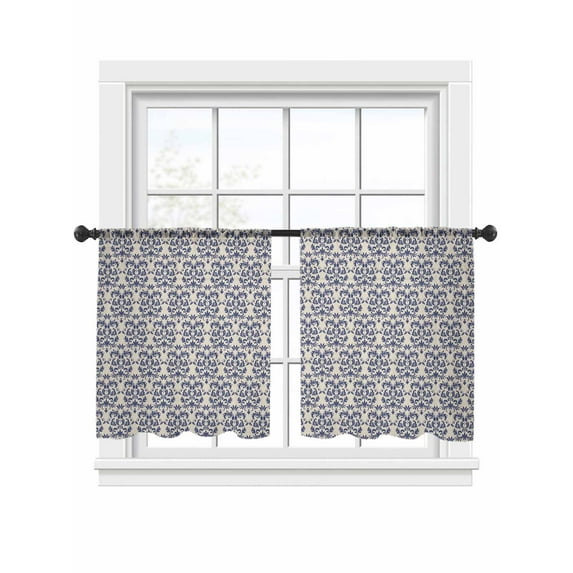 Baroque Pattern Sheer Curtains for Living Room Bedroom, Vintage ...