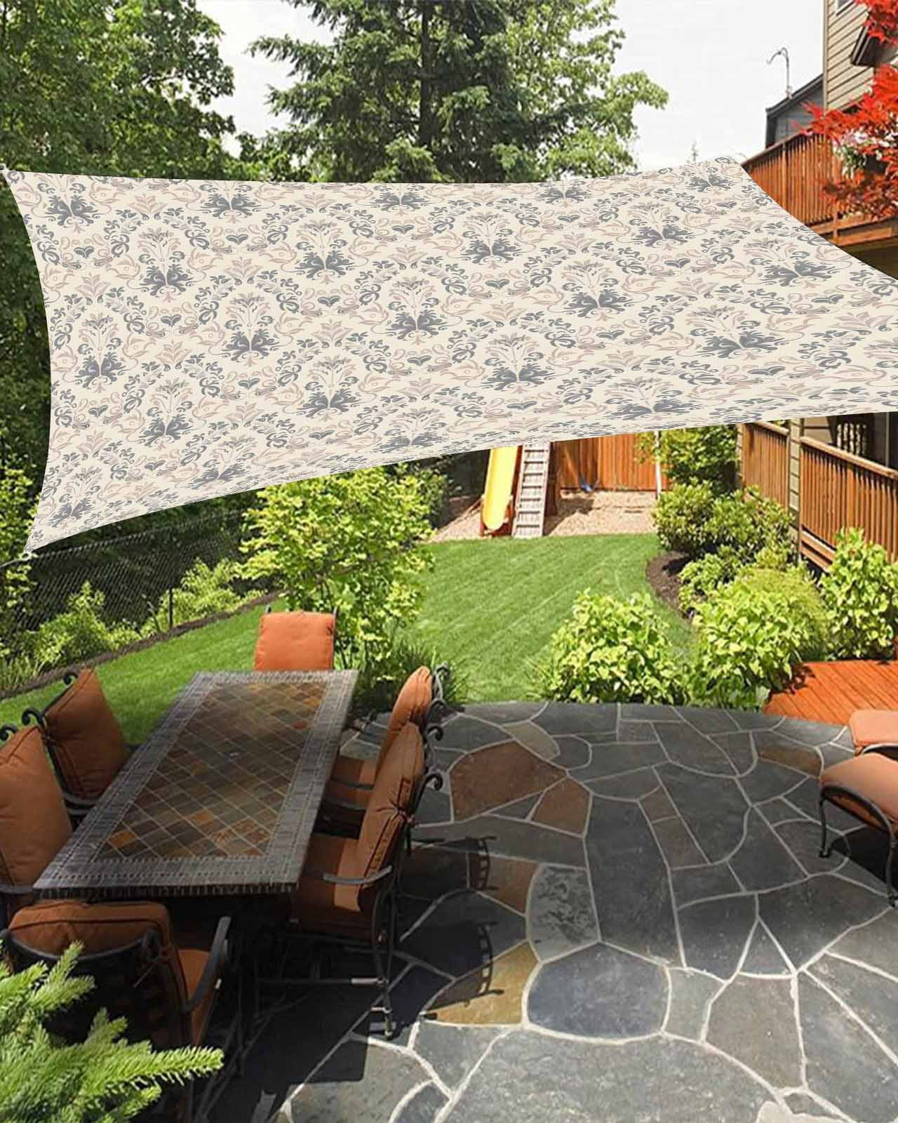 Baroque Pattern Sun Shade Sail 6.5'X10' European Vintage Abstract ...