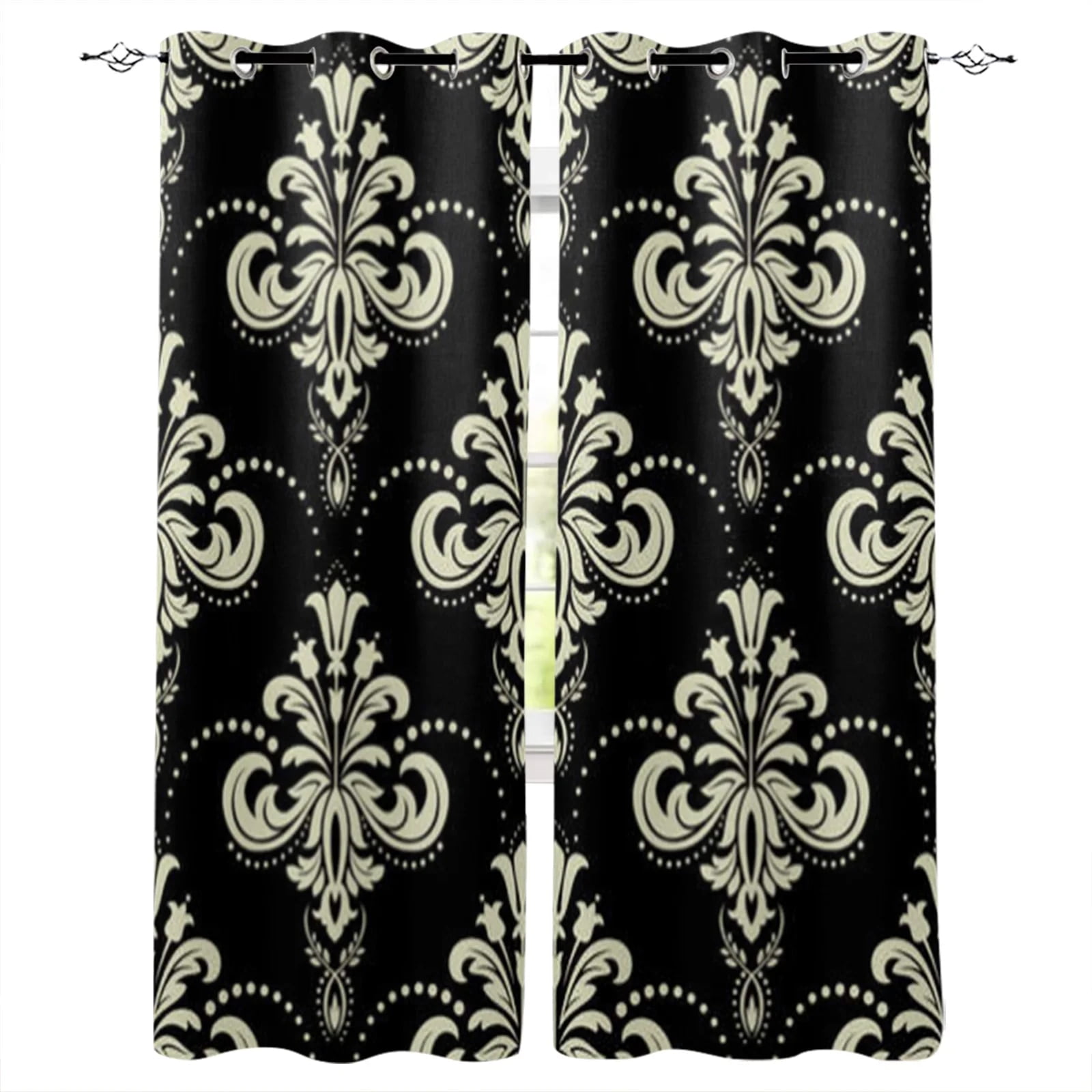 Baroque Pattern Window Curtain For Living Room Bedroom Luxury Home ...